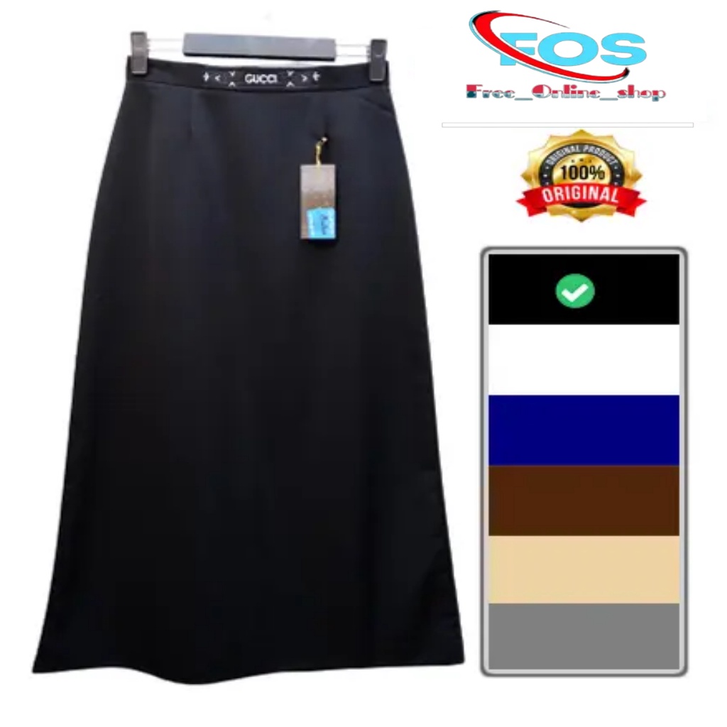 Jual Rok kerja line A Maxi skirt size S - XL / rok kerja panjang wanita ...