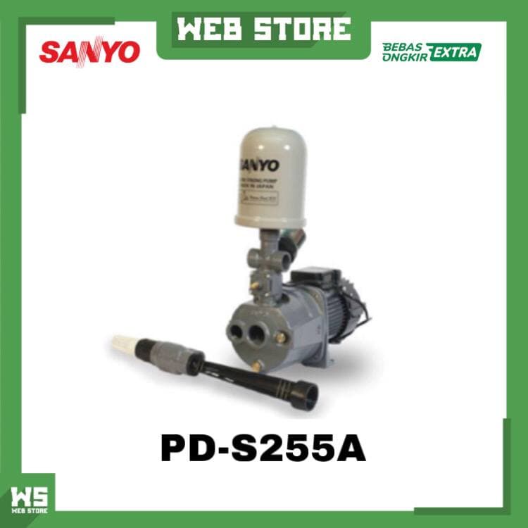 Jual Pompa Air Sumur Dalam Otomatis Sanyo PD-S255A Water Pump Japan ...