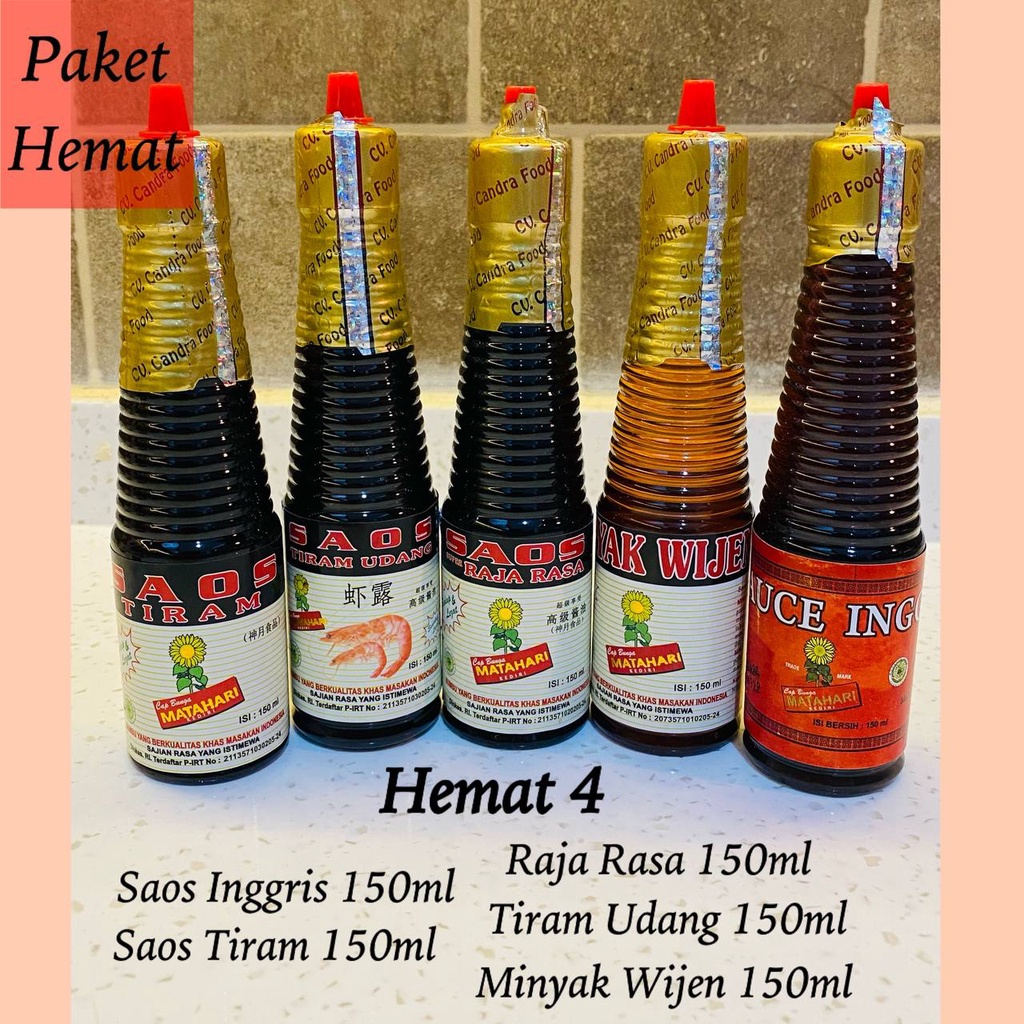 Jual PAKET HEMAT 4 | CAP BUNGA MATAHARI | HALAL (5 BOTOL) | Shopee ...