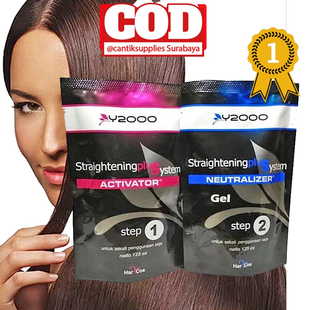 Jual 1 SET Y2000 POUCH SELF SMOOTHING 125 ML REBONDING OBAT PELURUS ...