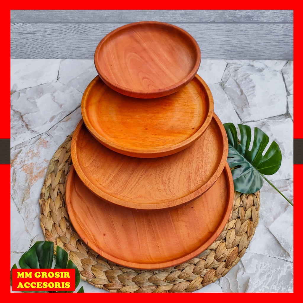 Jual Piring Bulat Kayu Mahoni Termurah | Shopee Indonesia