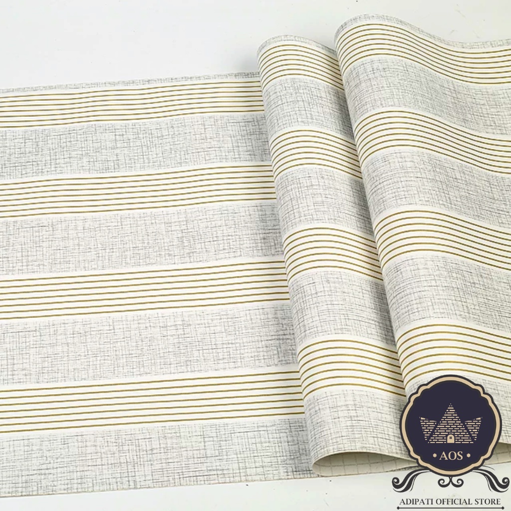 Jual Wallpaper Motif Salur Garis Emas Size 45 Cm X 10 Meter, Wallpaper Dinding Motif Garis Emas ...