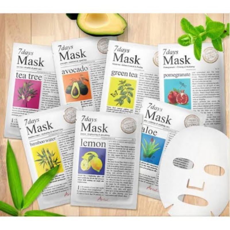 Jual Ariul 7 Days Mask (Pomegranate/Bamboo/Avocado) | Shopee Indonesia