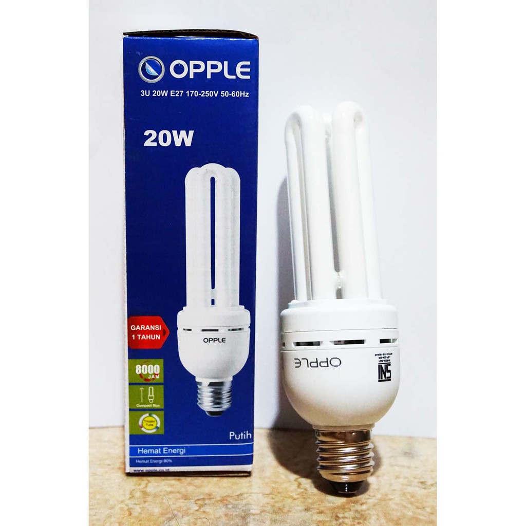 Jual Lampu Hemat Energi CFL Opple 20 Watt | Shopee Indonesia