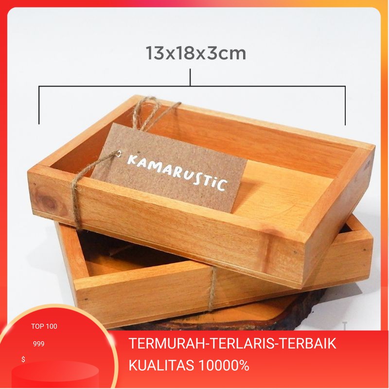 Jual WOODEN STORAGE BOX / TATAKAN KAYU AESTHETIC / FRAME KAYU / KOTAK ...