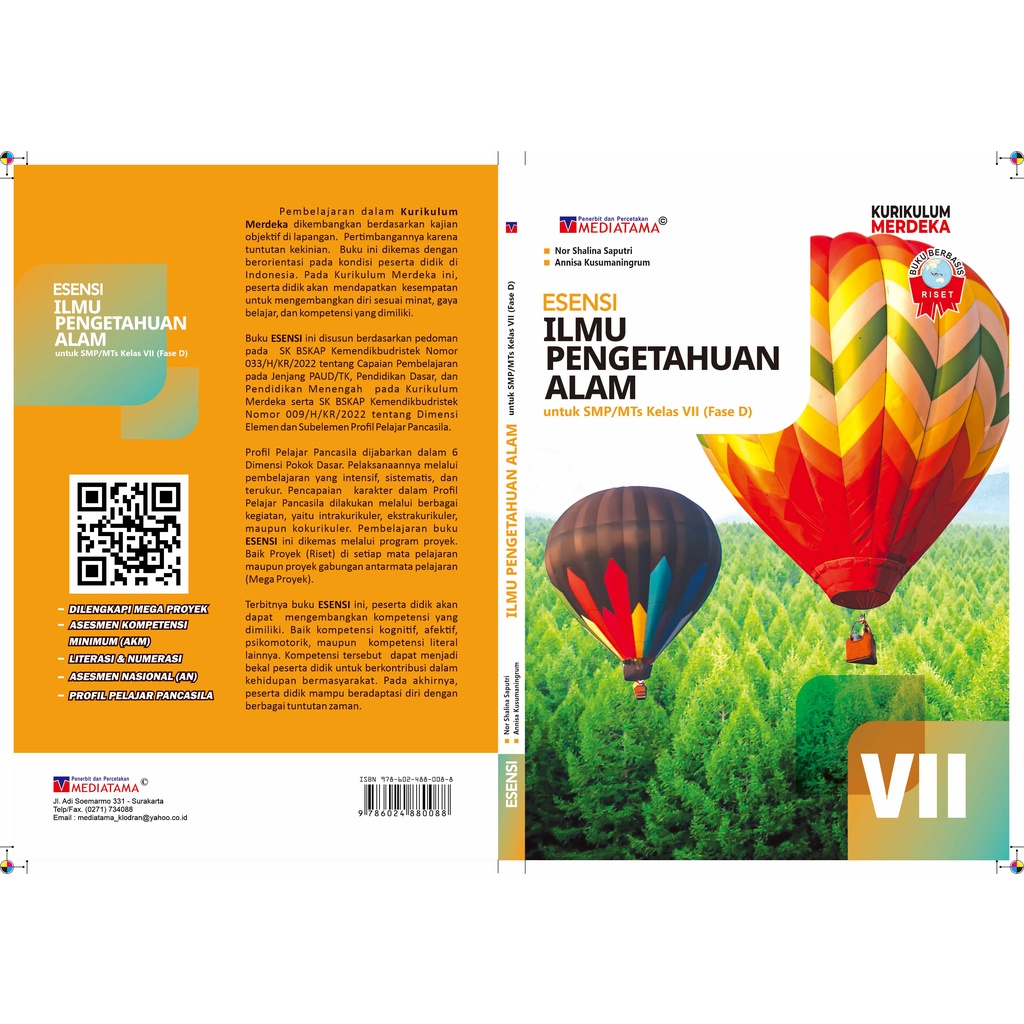 Jual ESENSI IPA SMP/MTs Kelas VII (Fase D) Kurikulum Merdeka Buku Berbasis Riset | Shopee Indonesia
