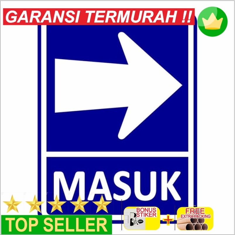 Jual Promo Rambu Masuk Panah Kanan 45cm x 60cm Plat Alumunium Elegan ...