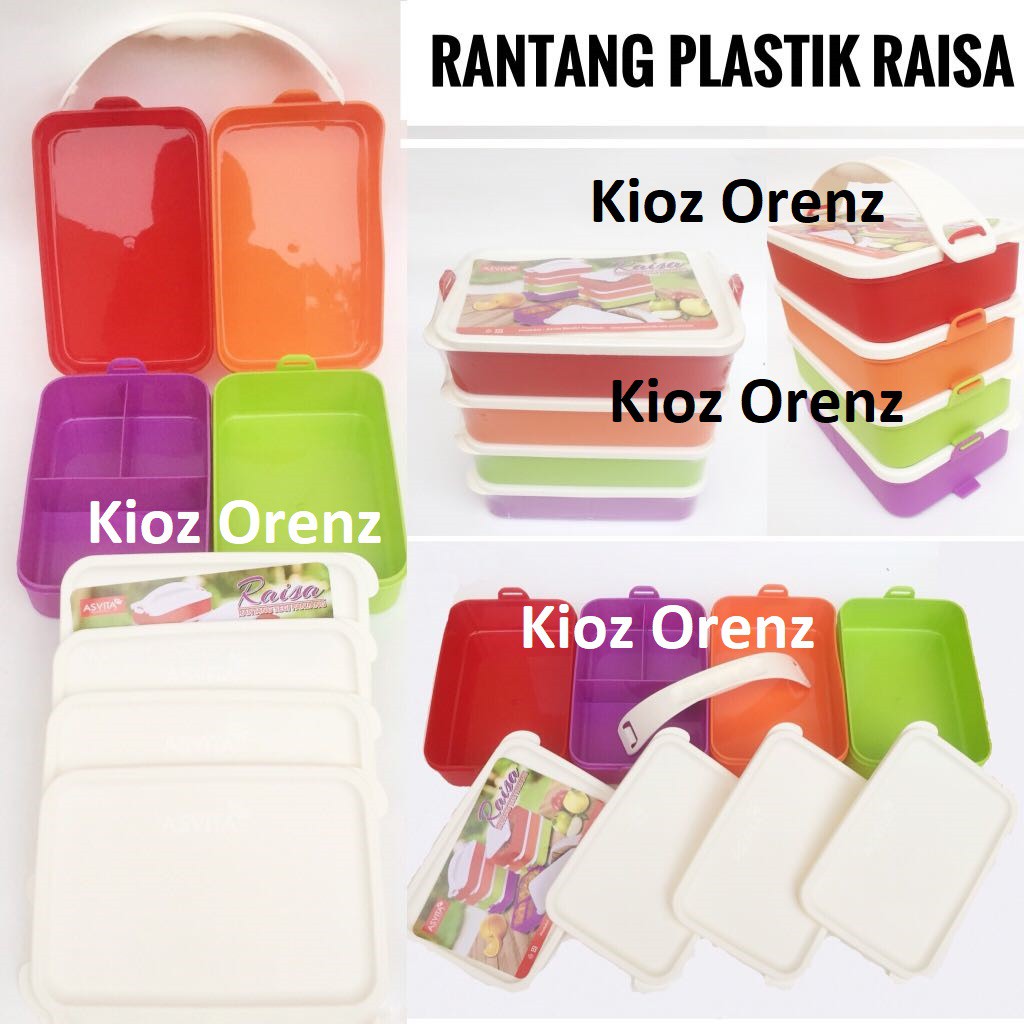 Jual Rantang Plastik Raisa Warna Rantang Susun Plastik Rantang Persegi ...