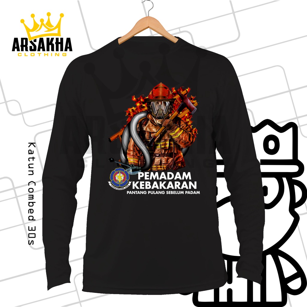 Jual Kaos Lengan Panjang Pemadam Kebakaran Satria Api Indonesia ...