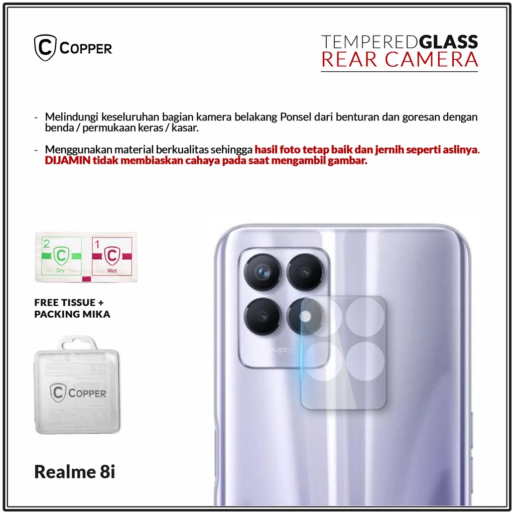 Jual Realme 8i - Copper Tempered Glass Kamera 3D | Shopee Indonesia