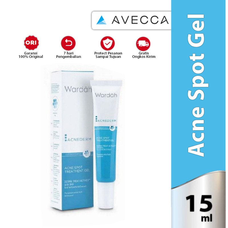 Jual Wardah Acnederm Spot Treatment Gel 15Ml / Acne Gel / Gel Jerawat ...