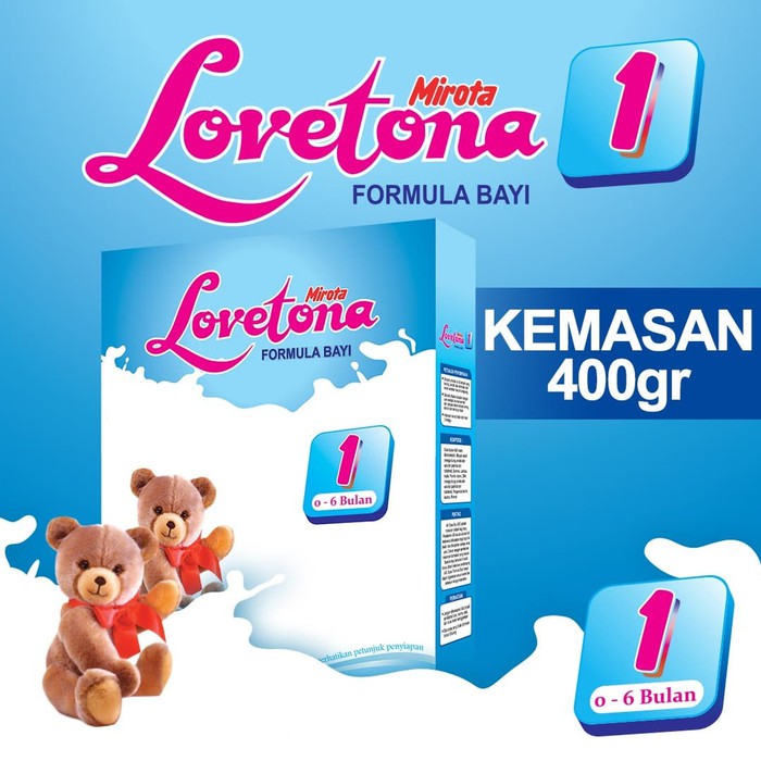 Jual LOVETONA MIROTA SUSU FORMULA BAYI 400GR TAHAP 1/2 | Shopee Indonesia