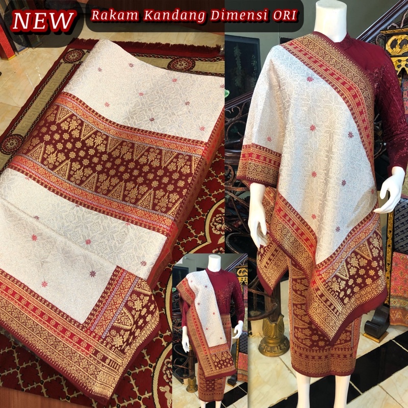 Jual TREND 2024 NEW Exclusive Songket Rakam Dimensi & Limar Dimensi ORI /Songket tenun palembang ...