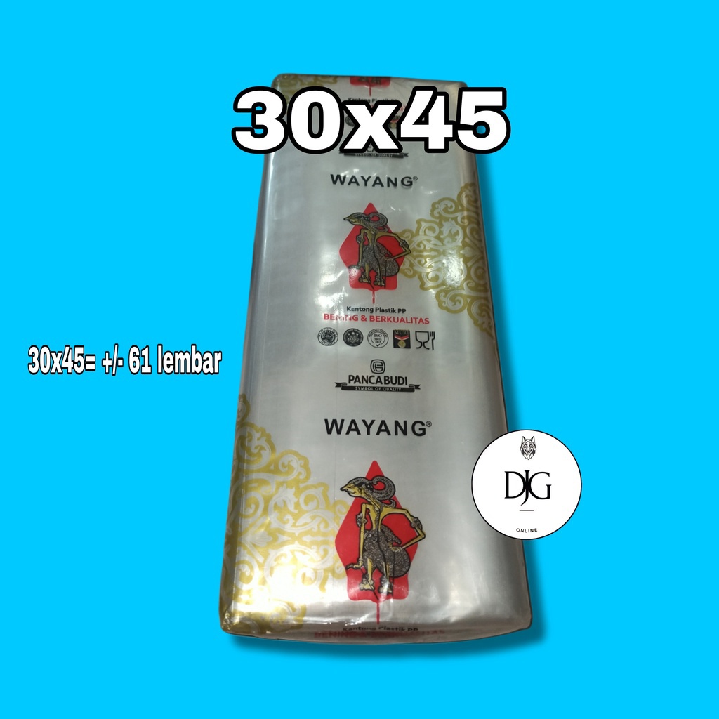 Jual Plastik PP Wayang/Plastik PP Loundry/Plastik Bening (Uk/30x45 ...