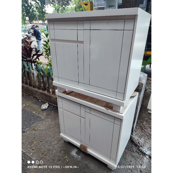 Jual Meja Kompor 2pintu Kayu Bloktik | Shopee Indonesia