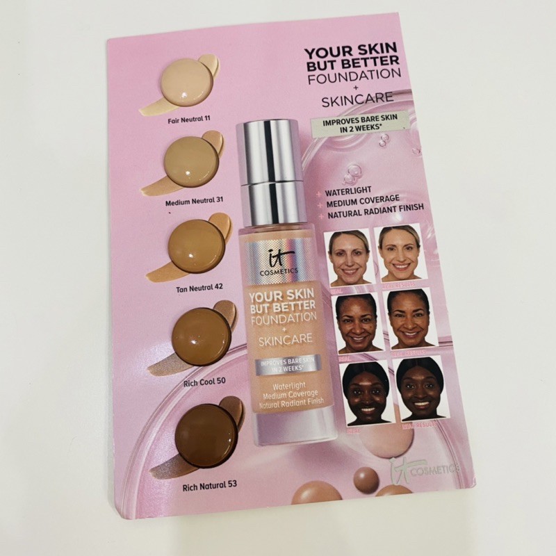 Jual IT Cosmetics Your skin but better foundation + skincare sample ...