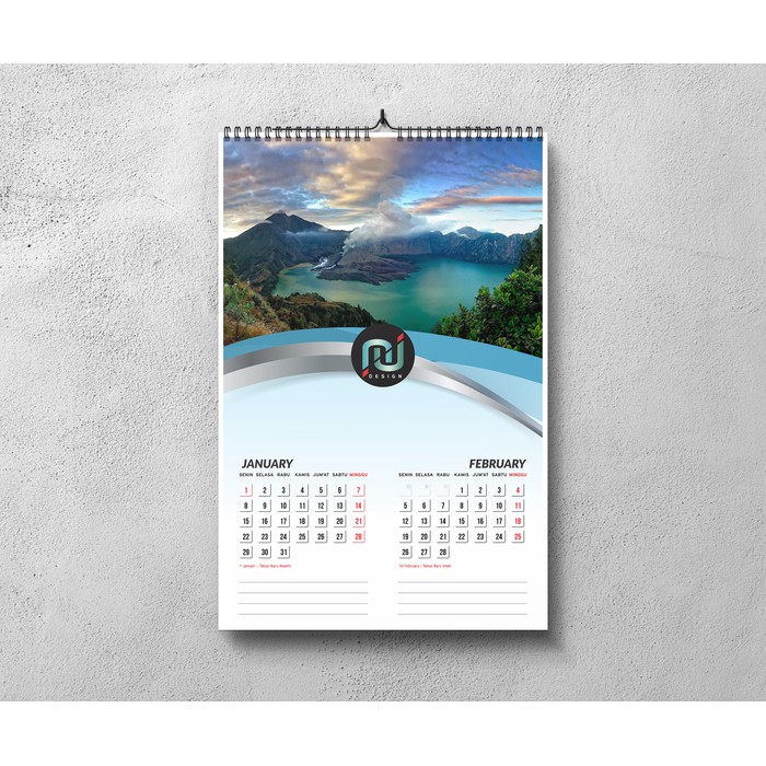 Jual PROMO Kalender Gantung Dinding Tahun 2024 Murah (Custom Design ...