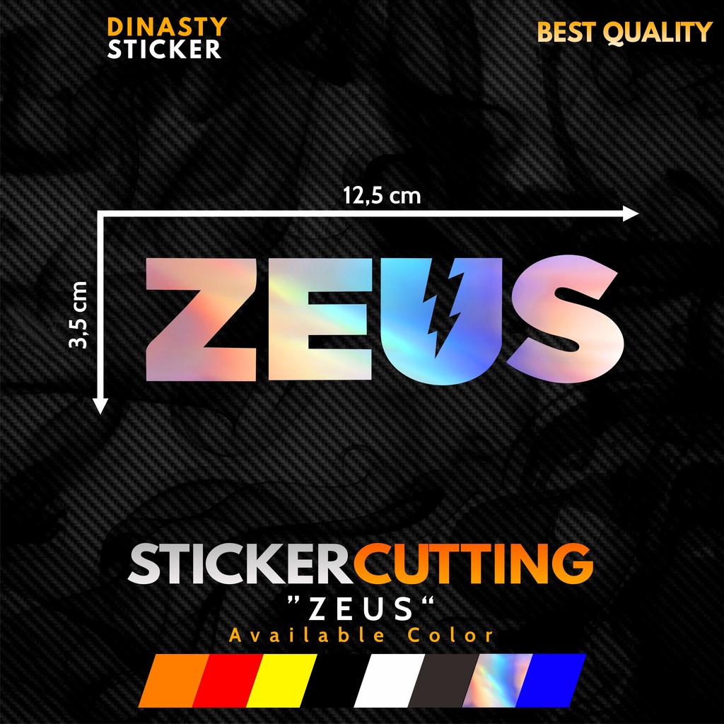 Jual STICKER STIKER CUTTING ZEUS STICKER MOBIL MOTOR HELM LAPTOP ZEUS ...