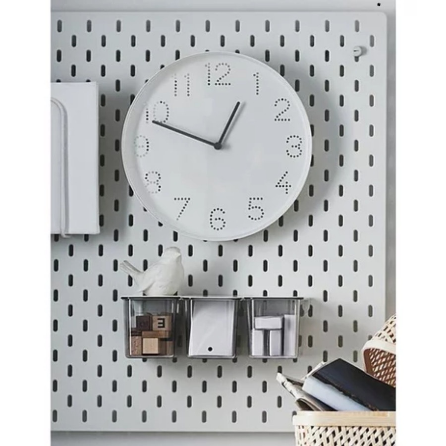 Jual JAM DINDING ANALOG PLASTIC WALL CLOCK MINIMALIS PUTIH POLOS ...