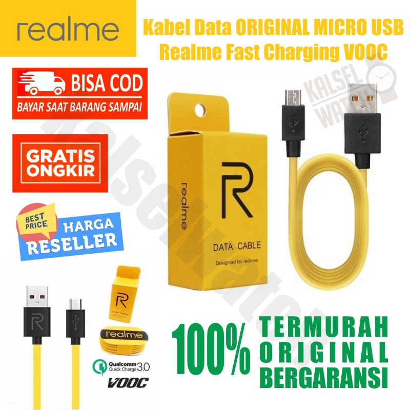 Jual ORIGINAL Kabel Data Cesan HP Realme VOOC Qualcom 3.0 MICRO USB ...
