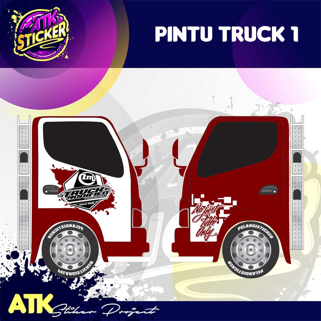 Jual Stiker Pintu Truck Sticker Pintu Truck Kanan Kiri Bahan Mix Nyala ...