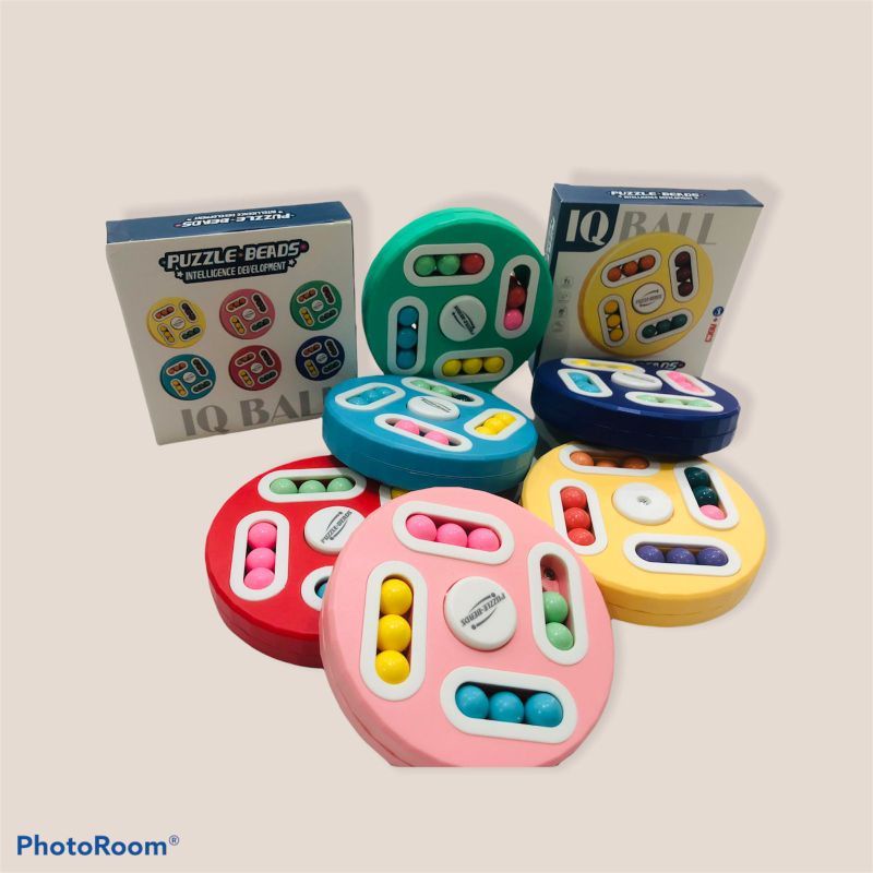 Jual Mainan Anak Asah Otak Edukasi IQ Ball Puzzle Beads Fidget Spinner ...