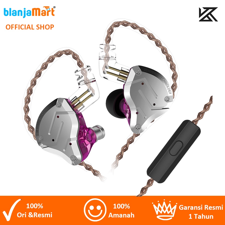 Jual KZ ZS10 Pro In Ear Metal Earphone with MIC - GARANSI RESMI ...
