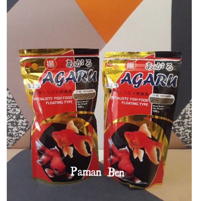 Jual Pelet Agaru Floating Mengambang 100 gr Untuk Ikan Mas Koki Koi dan ...
