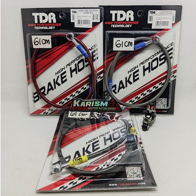 Jual Selang Rem TDR brake Hose Bahan Carbon 24 Inchi 24 inch 61 CM ...