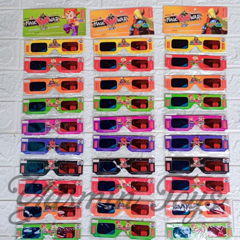 Jual 10pcs Mainan Kaca mata 3D /Kaca mata kertas | Shopee Indonesia