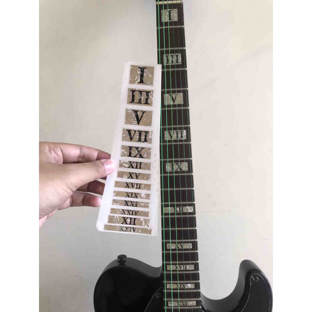 Jual Sticker Inlay Roman Numeral Block Deluxe Fretboard Gitar Akustik ...
