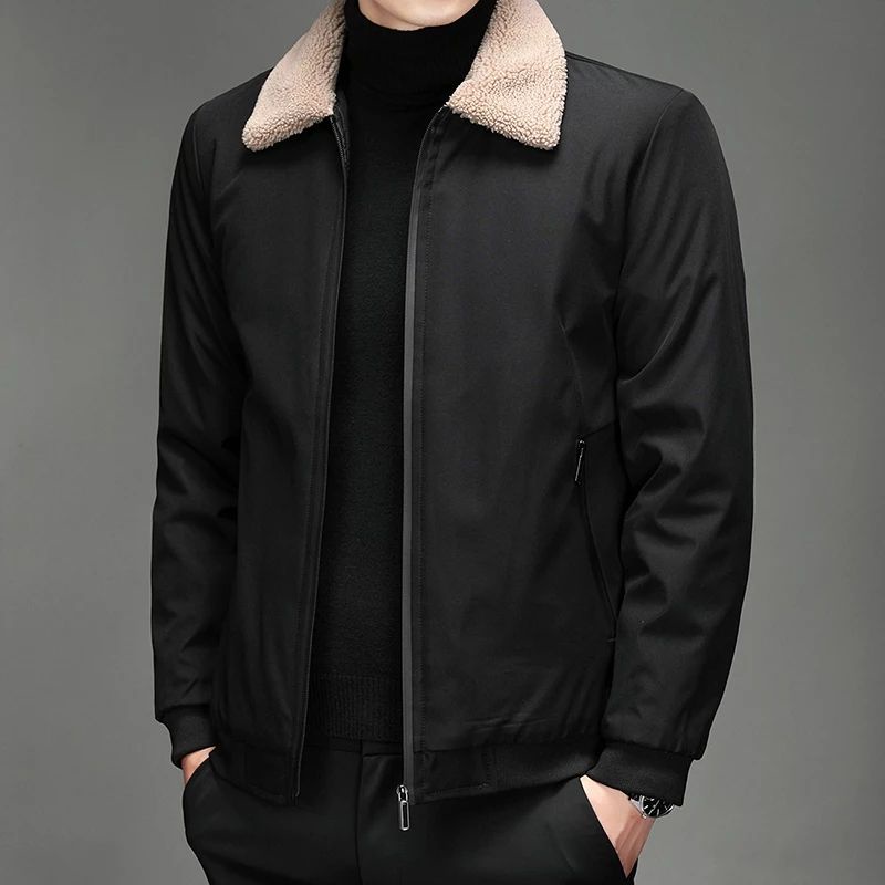 Jual jaket bomber bulu pria/jaket musim dingin/jaket pria korea ...