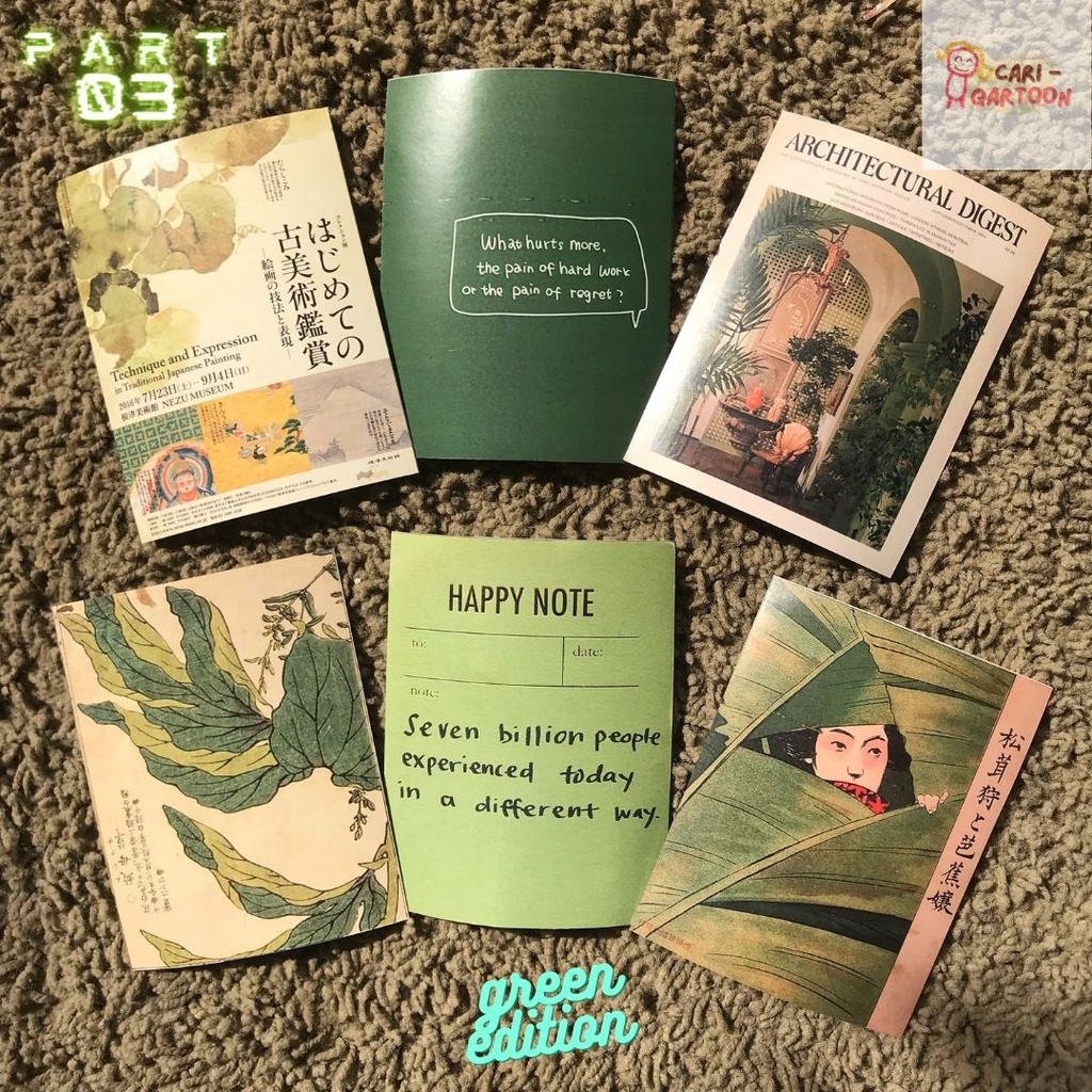 Jual STICKER POSTER MINI AESTHETIC - PART 3 GREEN EDITION | Shopee ...