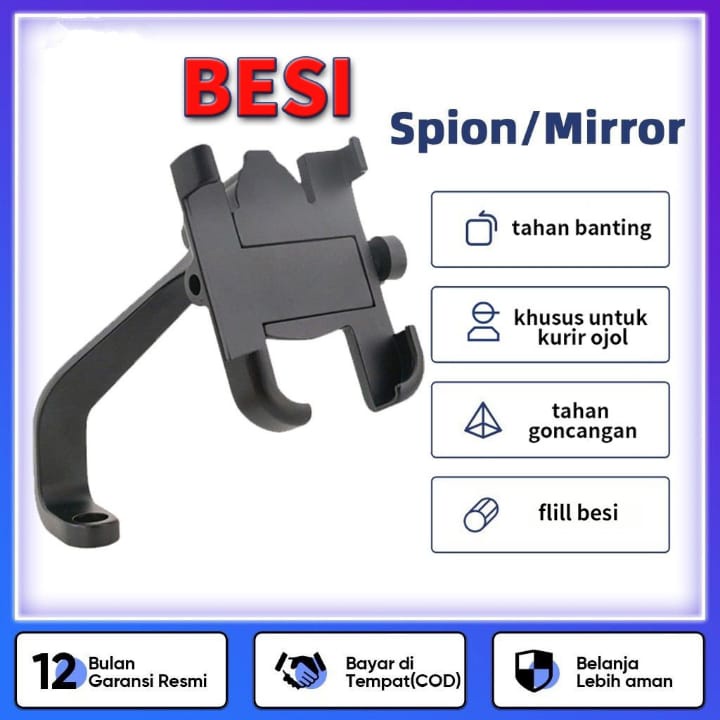 Jual Phone Holder hp Motor Spion dan Stang Universal Full Besi | Shopee Indonesia