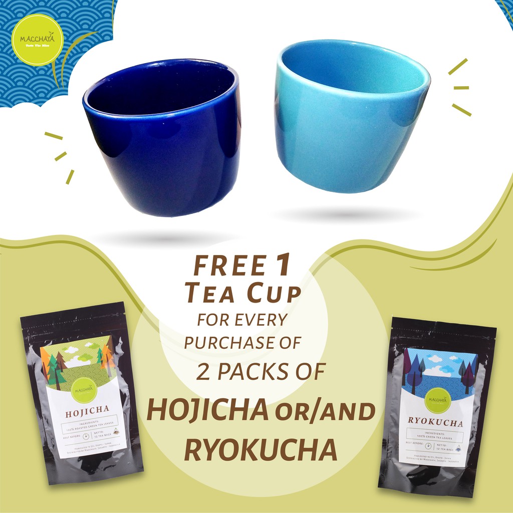Jual GRATIS TEA CUP - Green Tea / Teh Hijau Ocha dan Hojicha Jepang ...