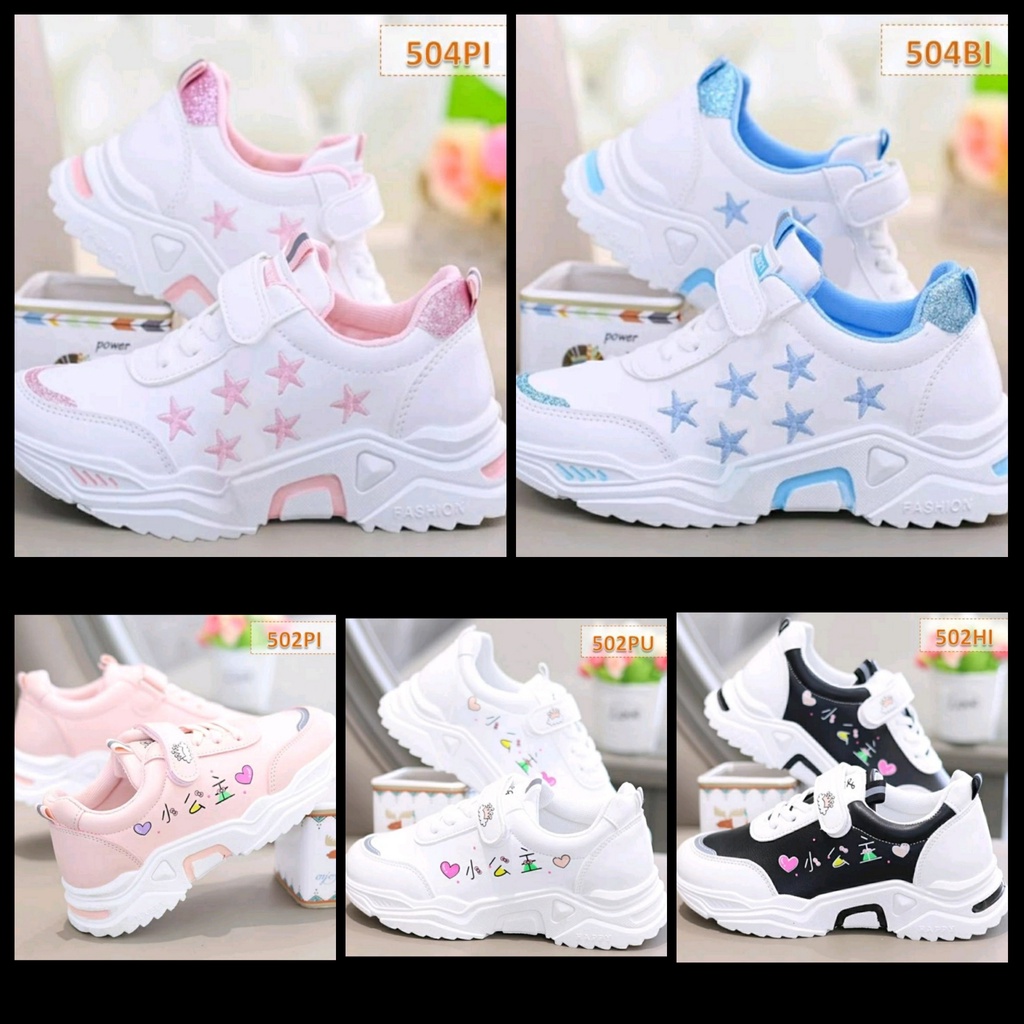 Jual Sepatu Kets Sport Star Kids Anak Cewek Cowok Prepet Tali/ Sepatu ...