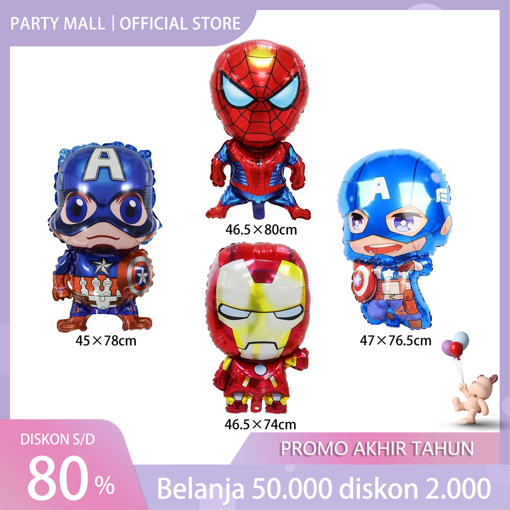 Jual Balon Foil Karakter Large Marvel Captain America Iron Man ...