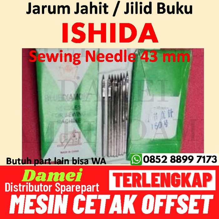 Jual Jarum Mesin Jahit Benang Buku / Sewing Machine ishida straight ...