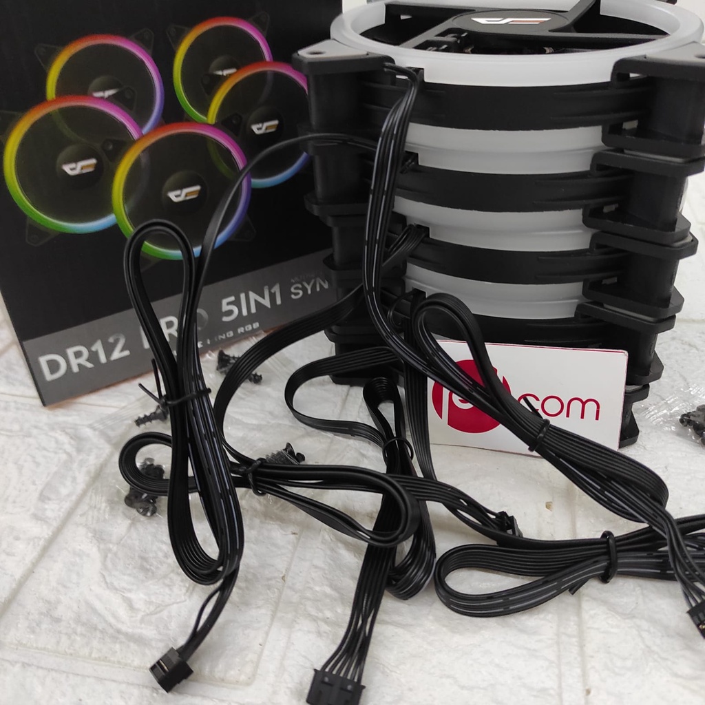 Jual darkFlash DR12 Pro 5in1 RGB Double Ring Fan 5 Pack | Shopee Indonesia