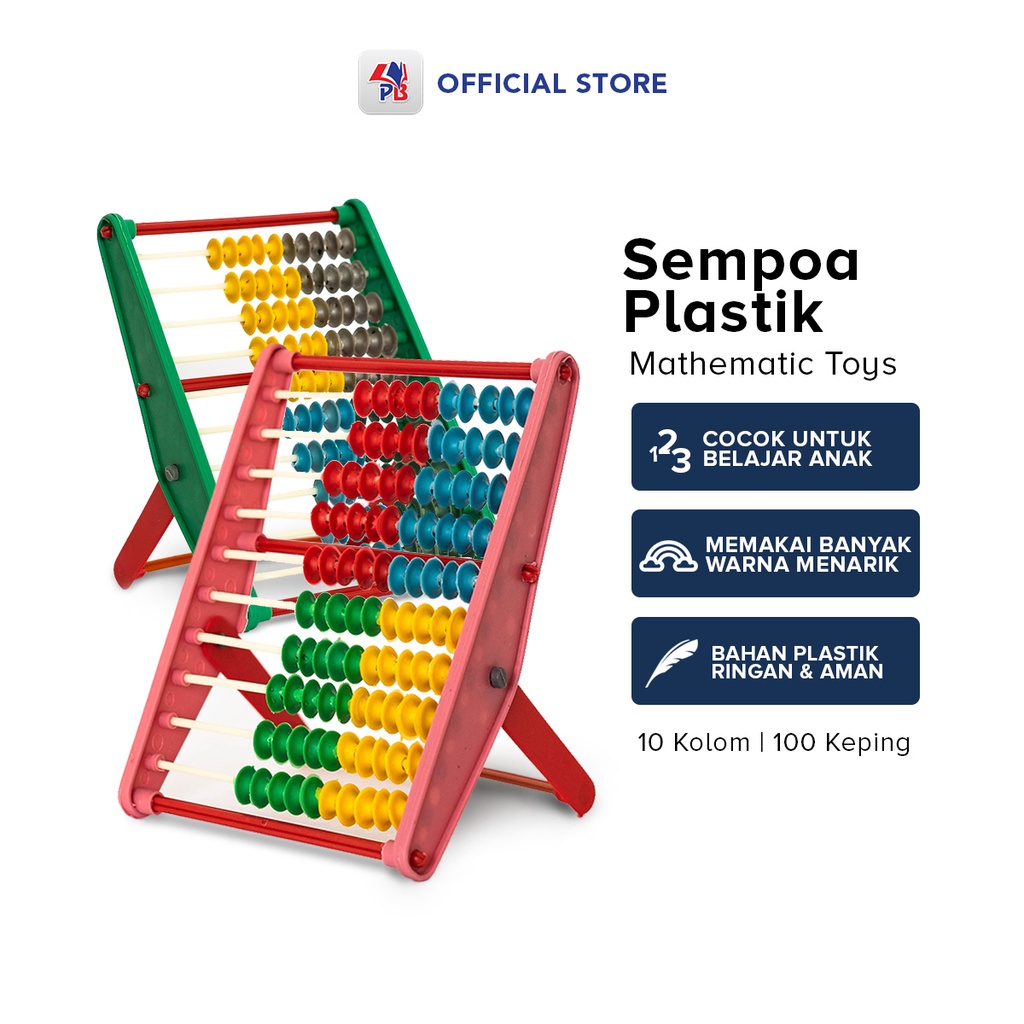 Jual Sempoa Hitung Anak Plastik Alat Bantu Hitung Mainan Anak Belajar ...