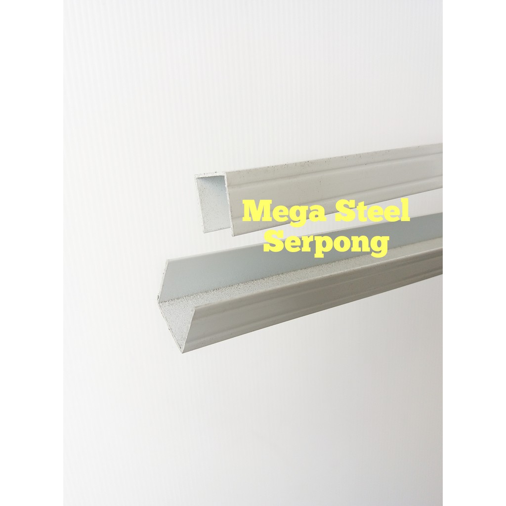 Jual List U Alumunium Putih Garis uk 15 mm x 15 mm, Panjang 119.5 cm ...