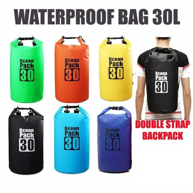 Jual Dry Bag 30 Liter Waterproof Bag Ocean Pack Model Ransel | Shopee ...