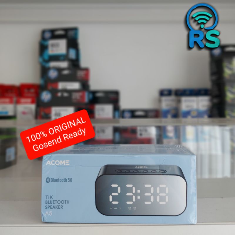 Jual Acome A5 Speaker Bluetooth 5.0 Jam Alarm LED Display Ultra Bass ...