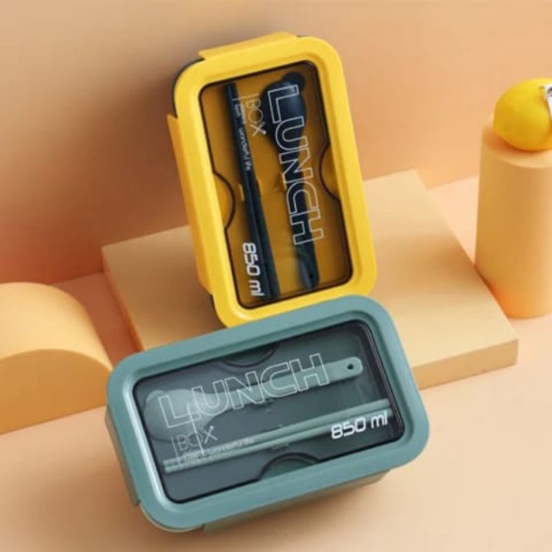 Jual Kotak Makan Transparant Lunch Box Bento Box 850ml BPA FREE | Shopee Indonesia