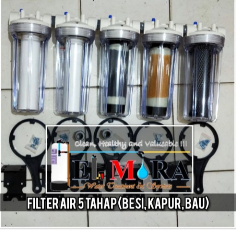 Jual Filter Air Sumur 5 tahap (kapur,bau,besi,keruh) | Shopee Indonesia