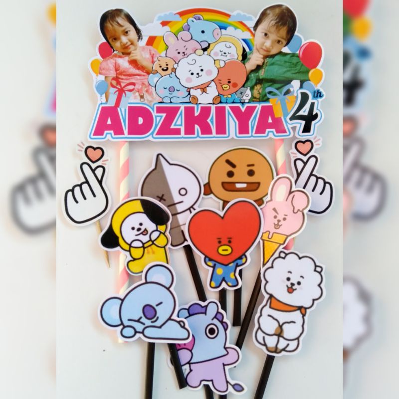 Jual TOPPER BT21 CUSTOM NAMA + FOTO | Shopee Indonesia
