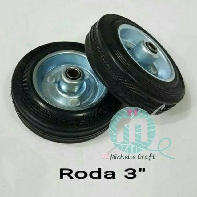 Jual Roda troli 3" whell only 3inch roda etalase roda karet trolly 3 ...