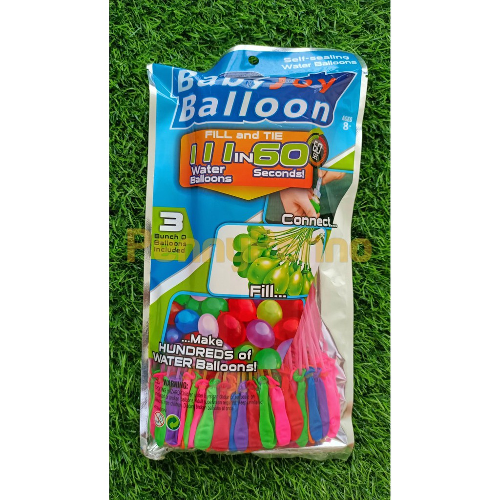 Jual Mainan Anak Balon Air Magic Water Ballon 1 Pack isi 111 Pcs ...