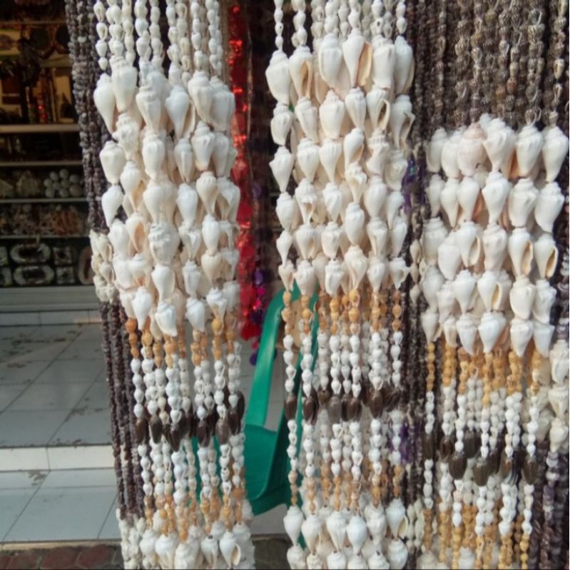 Jual Tirai Kerang Asli Isi 20 Untai / Dekorasi Ruangan Bahan Kerang ...