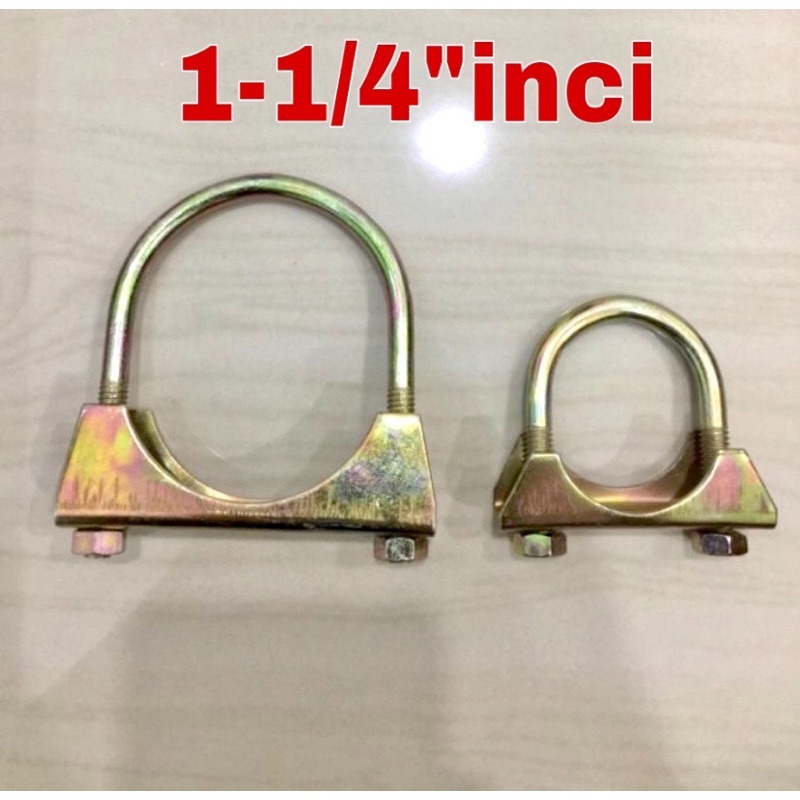 Jual Klem knalpot 1 1/4”inci Kleman u bolt 31mm Klem besi 1-1/4inci ...